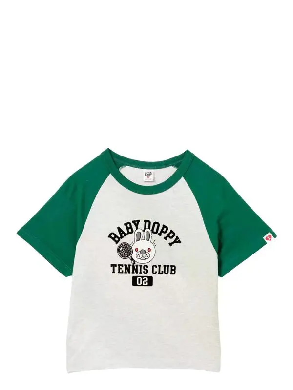 AAPE BY *A BATHING APE Logo-print Raglan Sleeve T-shirt - Grey