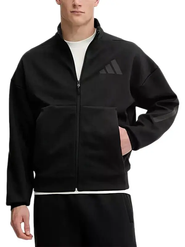 Adidas Logo-detail Zip-up Jacket - Black