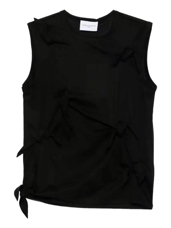 ISABELLE BLANCHE Knot-detail Top - Black