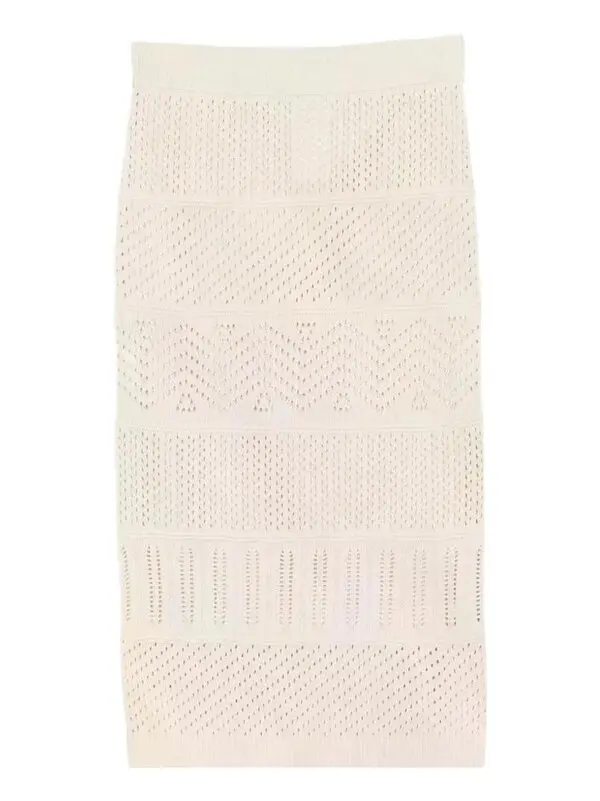 Max Mara Knitted Skirt - Neutrals