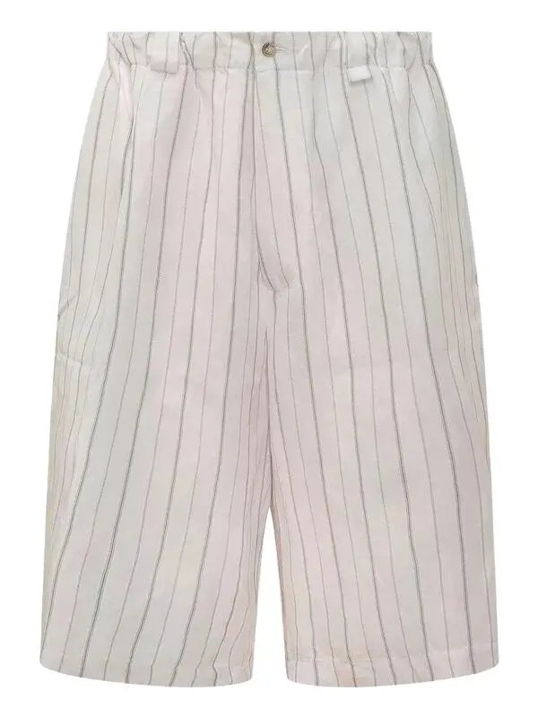 WILLY CHAVARRIA Toluca Striped-pattern Shorts - Neutrals