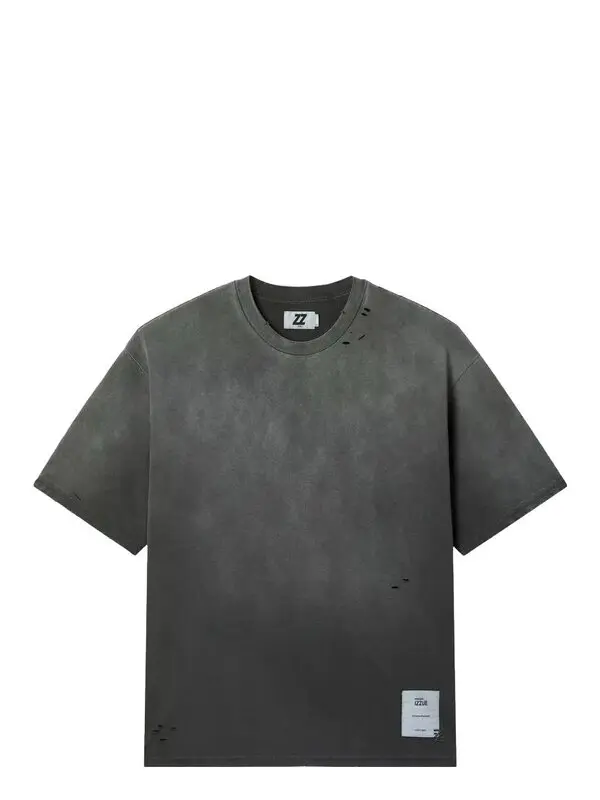 Izzue Distressed Crew-neck T-shirt - Grey