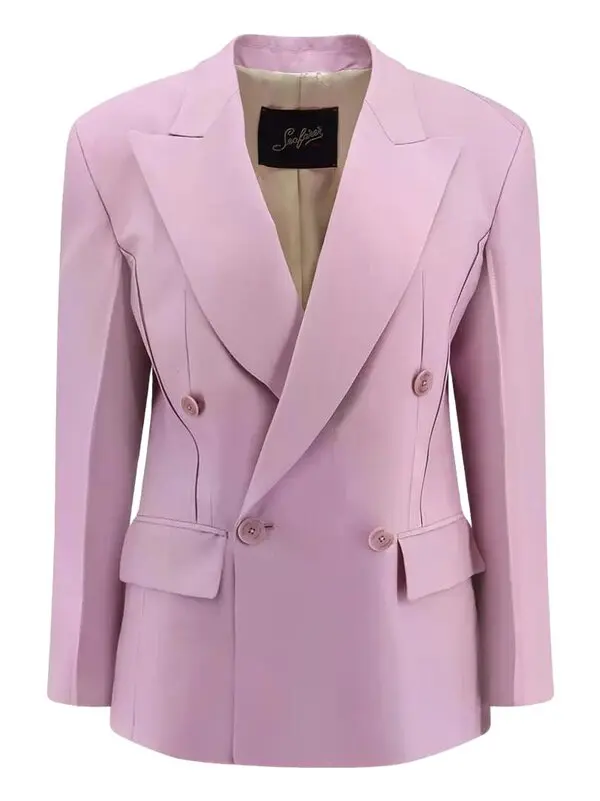 Seafarer Double-breasted Blazer - Pink