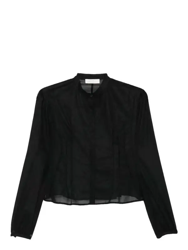 AMOMENTO Long-sleeved Blouse - Black