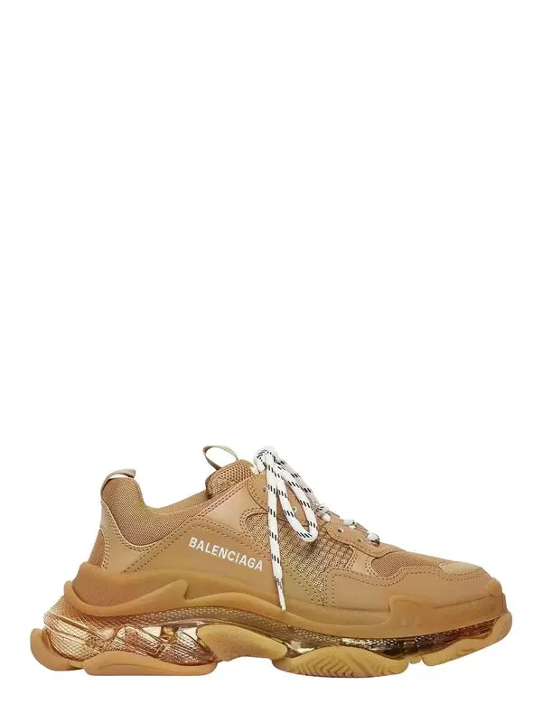 Balenciaga Triple S Clear Sole Sneakers - Brown