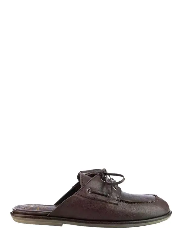 Officine Creative Love 106 Leather Mules With Lace Detailing - Brown