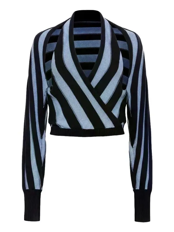 Hellessy Hellesy Martin Striped V-neck Sweater - Black