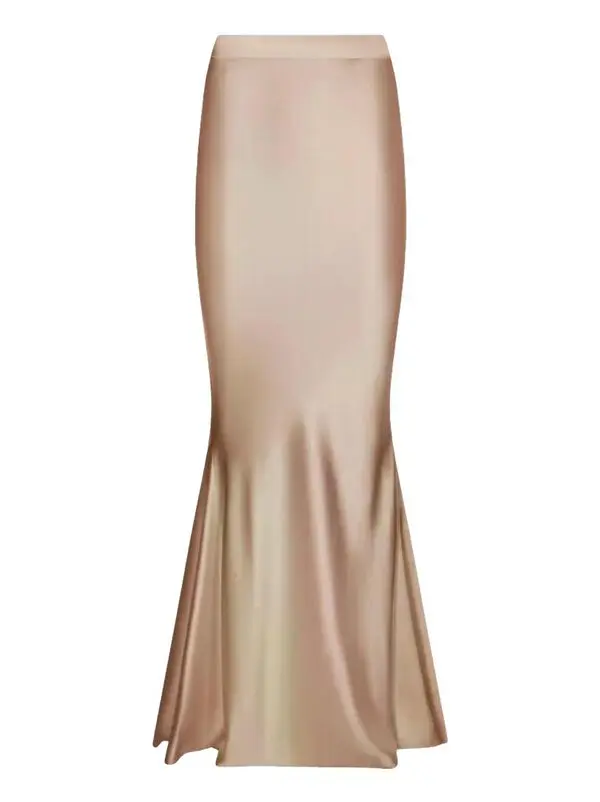 ALEXIA & ANTONIA Bias-cut Maxi Skirt - Neutrals
