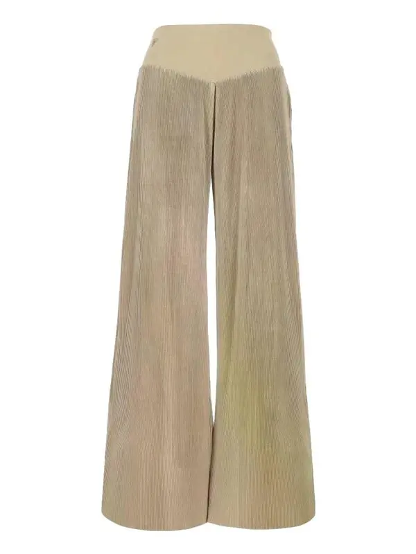 MACRON Pleated Wide Leg Trousers - Neutrals