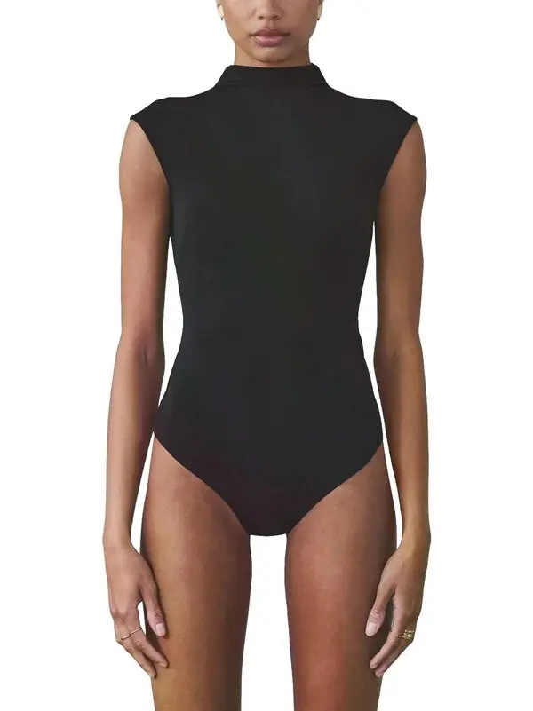 ARTEMIS DICIERO High-neck Sleeveless Bodysuit - Black