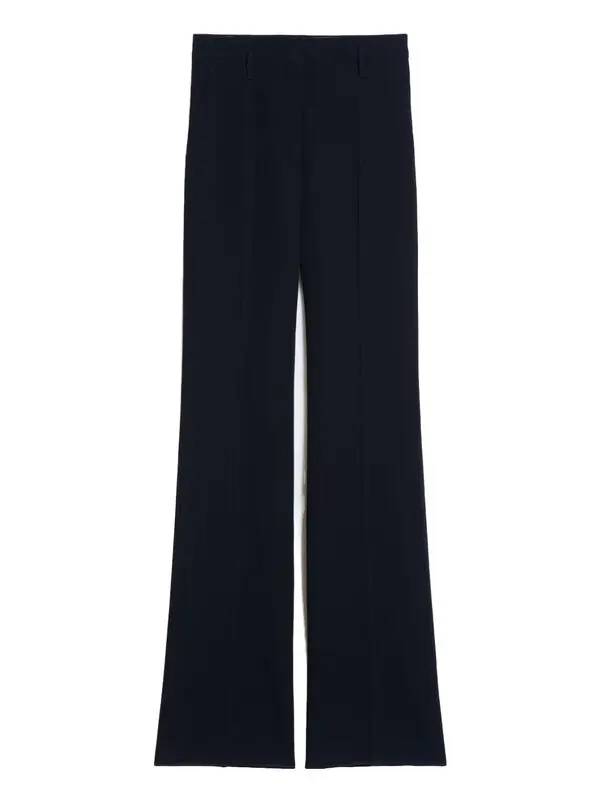 Max Mara Flared Cady Trousers - Navy