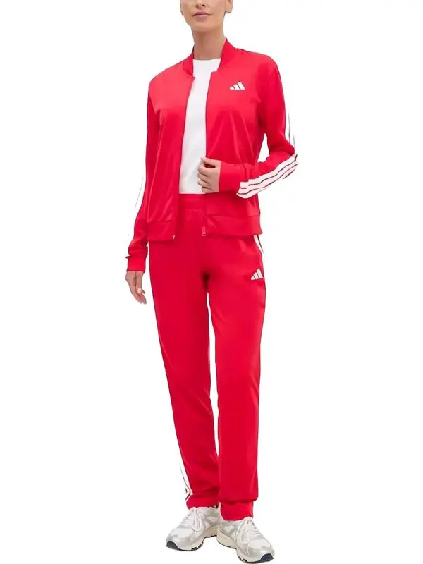 Adidas Dayready Striped Tracksuit - Red