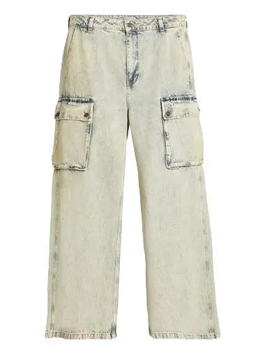 Guess Cotton Hemp Cargo Jeans - Blue