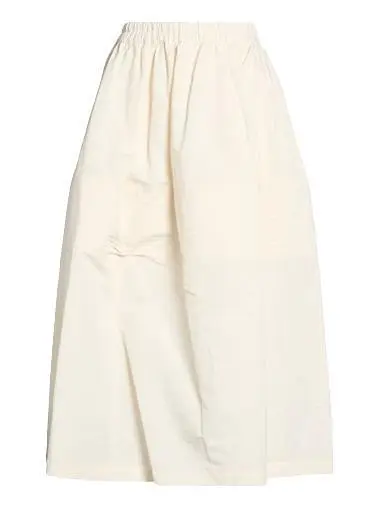 GENTRYPORTOFINO Midi Skirt In Cotton And Linen - White