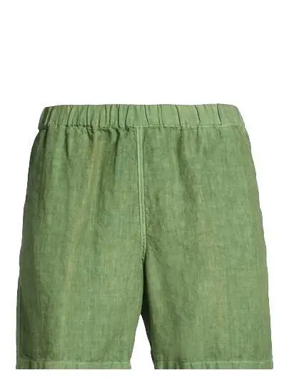 120% Lino Casual Linen Shorts - Green