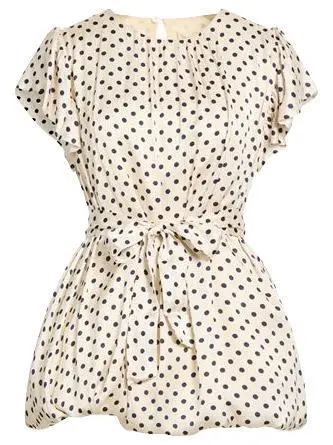 KAOS JEANS Polka-dot Mini Dress - White