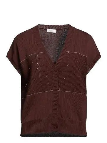 Peserico Knitted Cardigan - Brown