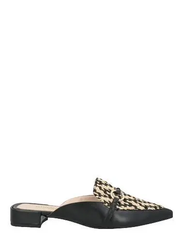 NILA & NILA Mules With Raffia And Embellishments - Black