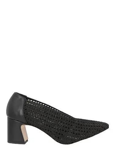 NILA & NILA Textile And Leather Pumps - Black