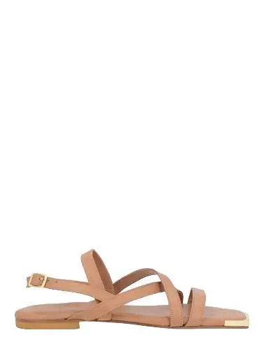 NILA & NILA Leather Sandals With Appliqués - Beige