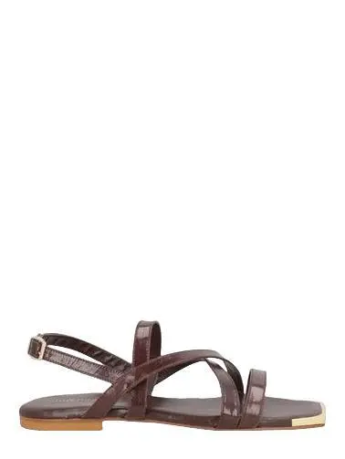 NILA & NILA Leather Sandals With Appliqués - Brown