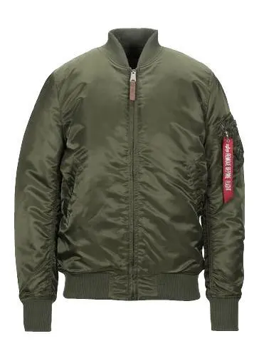 Alpha Industries Jacket With Leather Trims - Green