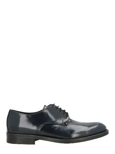 BRUNO VERRI Lace-up Glossed-leather Derby Shoes - Blue