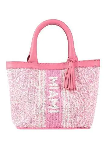 DE SIENA Textile Fiber Handbag - Pink