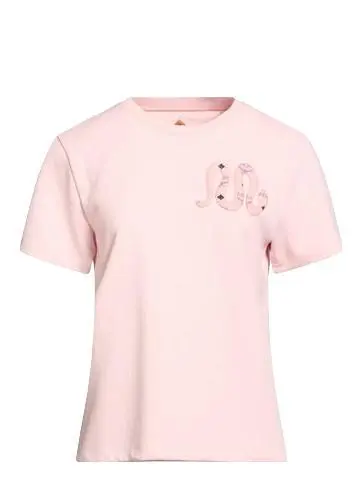 Mcm T-shirt In Light Polyester, Cotton, And Polyamide - Pink