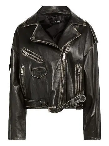 STREET LEATHERS Leather Biker Jacket - Black