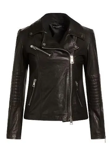 STREET LEATHERS Leather Biker Jacket - Black
