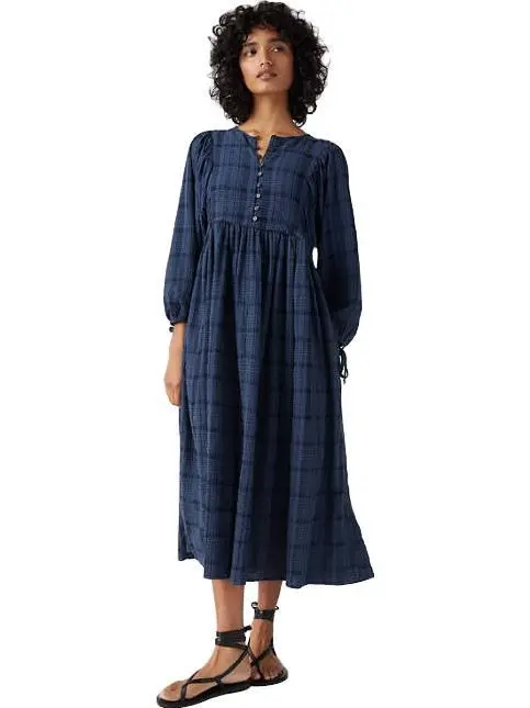 LEVI'S Marla Airy Maxi Dress - Lauren Plaid Navy Blazer
