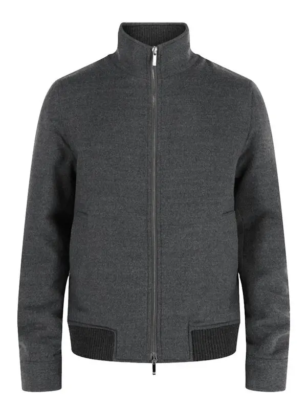 Givenchy Montedoro Felt Bomber Jacket - Dark Grey