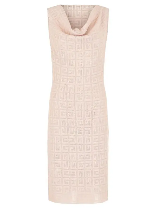 Missoni 4g Monogram Draped Midi Dress - Blush Pink