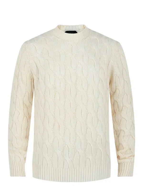 Givenchy Zanone Cable Knit Sweater - Butter