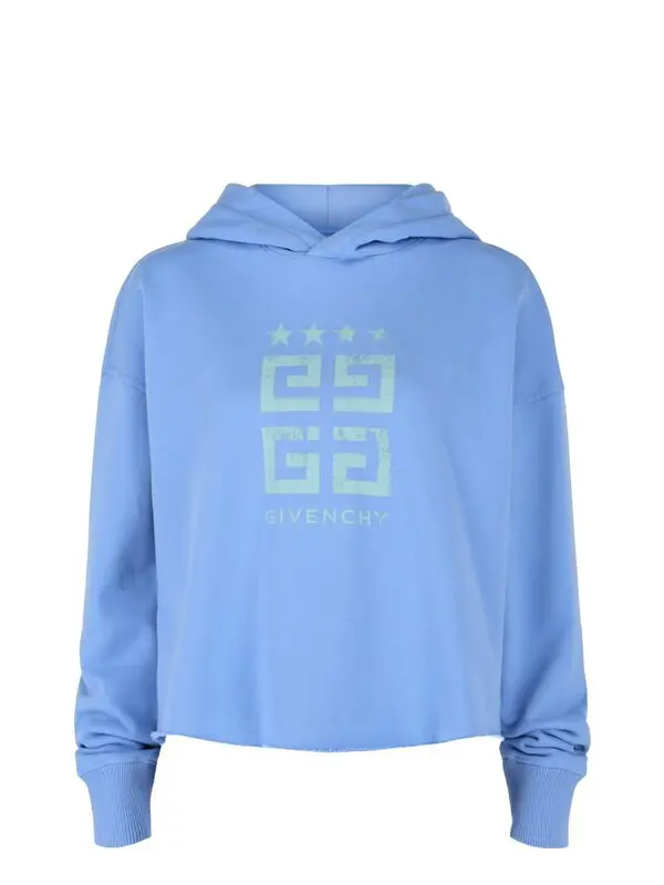 Missoni Cropped Hoodie - Light Blue