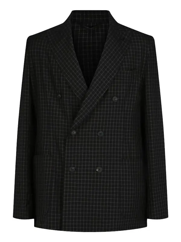Givenchy Doublebreasted Check Pattern Blazer - Anthracite