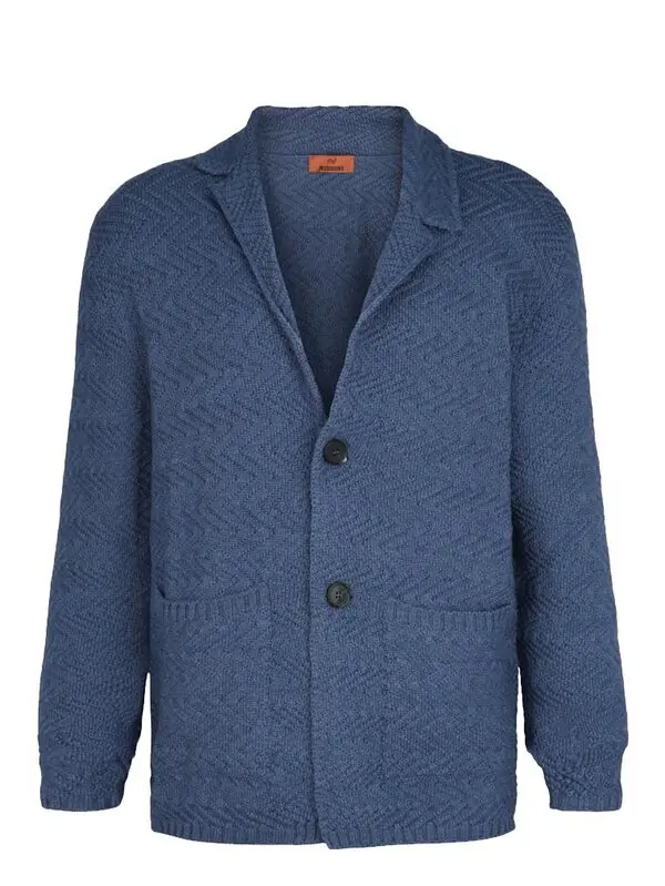 Givenchy Wool Knit Blazer - Light Blue