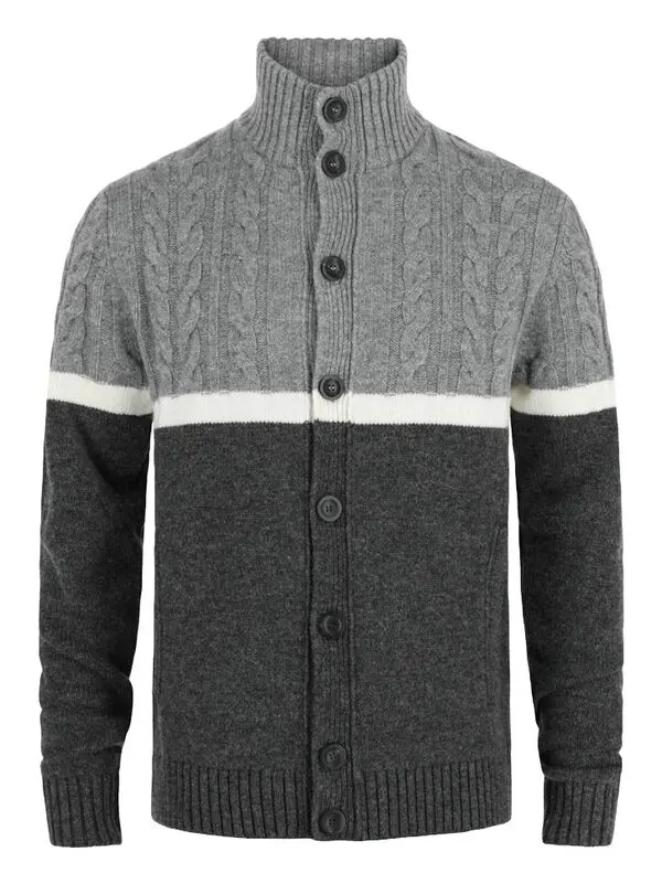 Givenchy Zanone Button-up Sweater - Grey Milk Grey