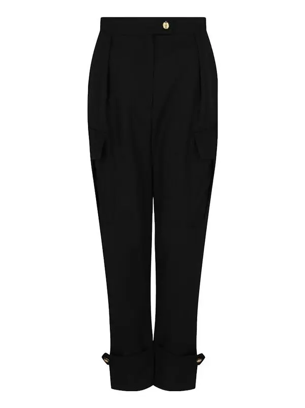 FERRAGAMO Tapered Cargo Trousers - Black