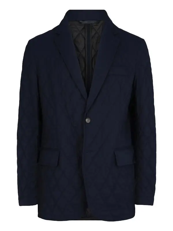 Givenchy Single-breasted Quilted Blazer - Navy Blue