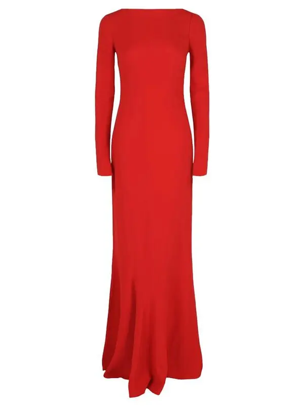 Balenciaga Crisscross Chainstrap Gown - Vermilion