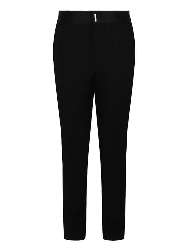 Givenchy Classic Fit Satin-trim Trousers - Black