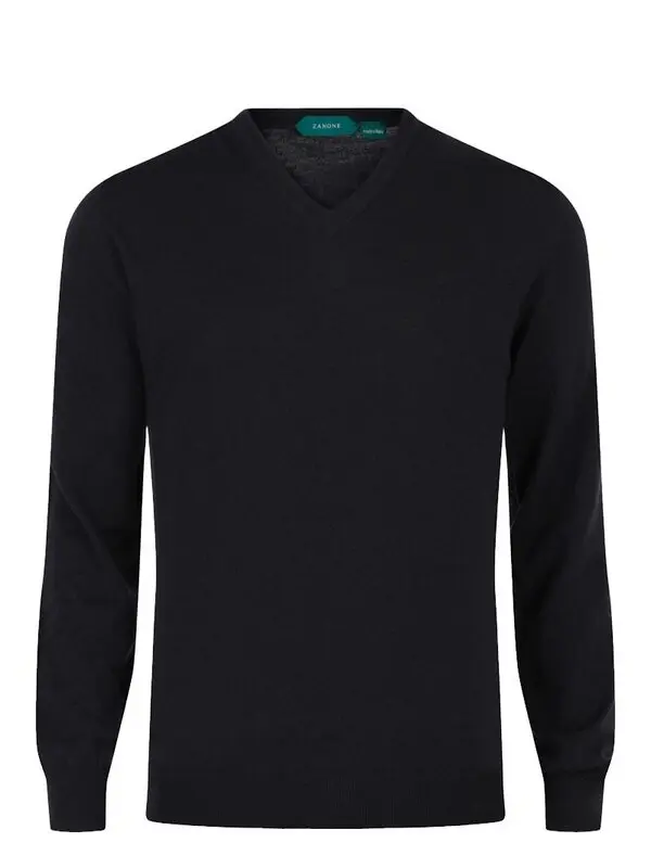 Givenchy Zanone V-neck Wool Blend Sweater - Black