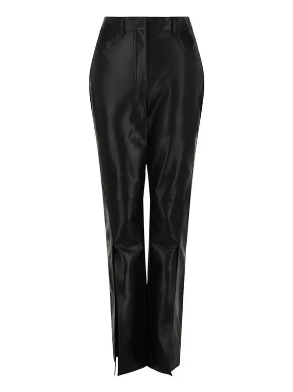 Bally Split Leather Pants - Black