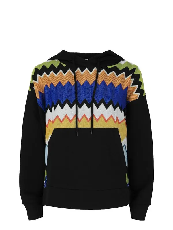 Missoni Metallic Chevron Hoodie - Black Print