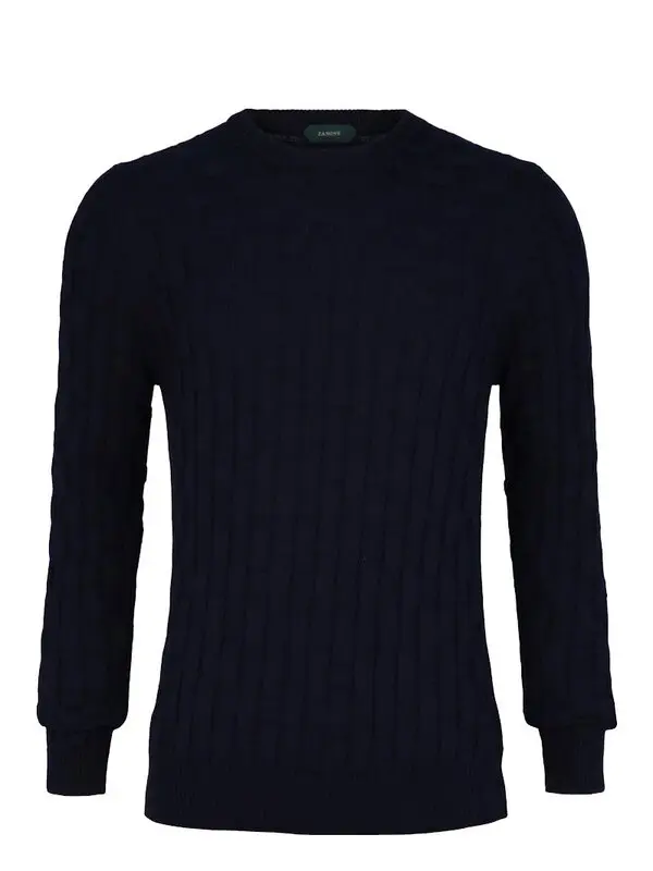 Givenchy Zanone Slim-fit Knit Sweater - Navy Blue