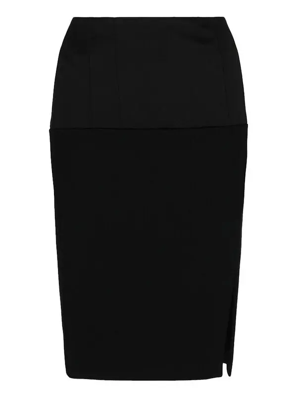 Brioni Wool Blend Mini Skirt - Black