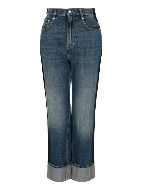 Alexander McQueen Faded Boyfriend Jeans - Blue Jean