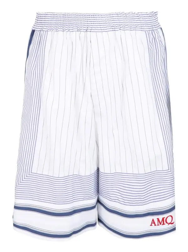 Givenchy Striped Bermuda Shorts - White Blue